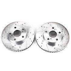 PowerStop Evolution Performance Drilled, Slotted Plated Brake Rotor Pair JBR1120XPR - Advance ...