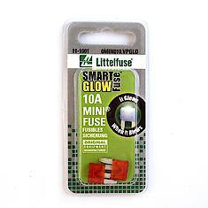 Littelfuse Fuse - Mini Smartglow 32Vdc 10A: 10 Amp, Red, "It Glows When It Blows", Mini ...